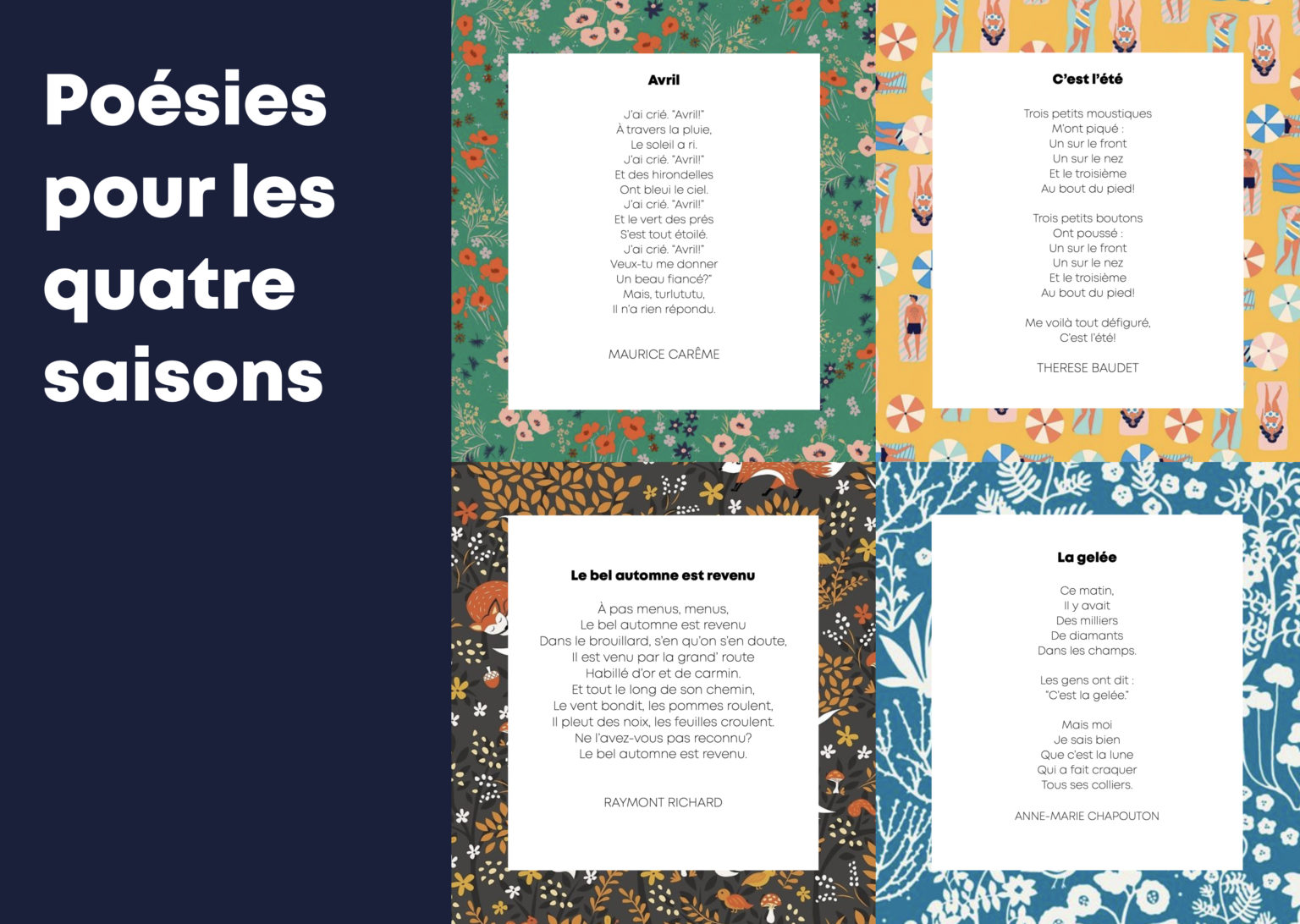 Poésies pour les quatre saisons – Bonjour Little World